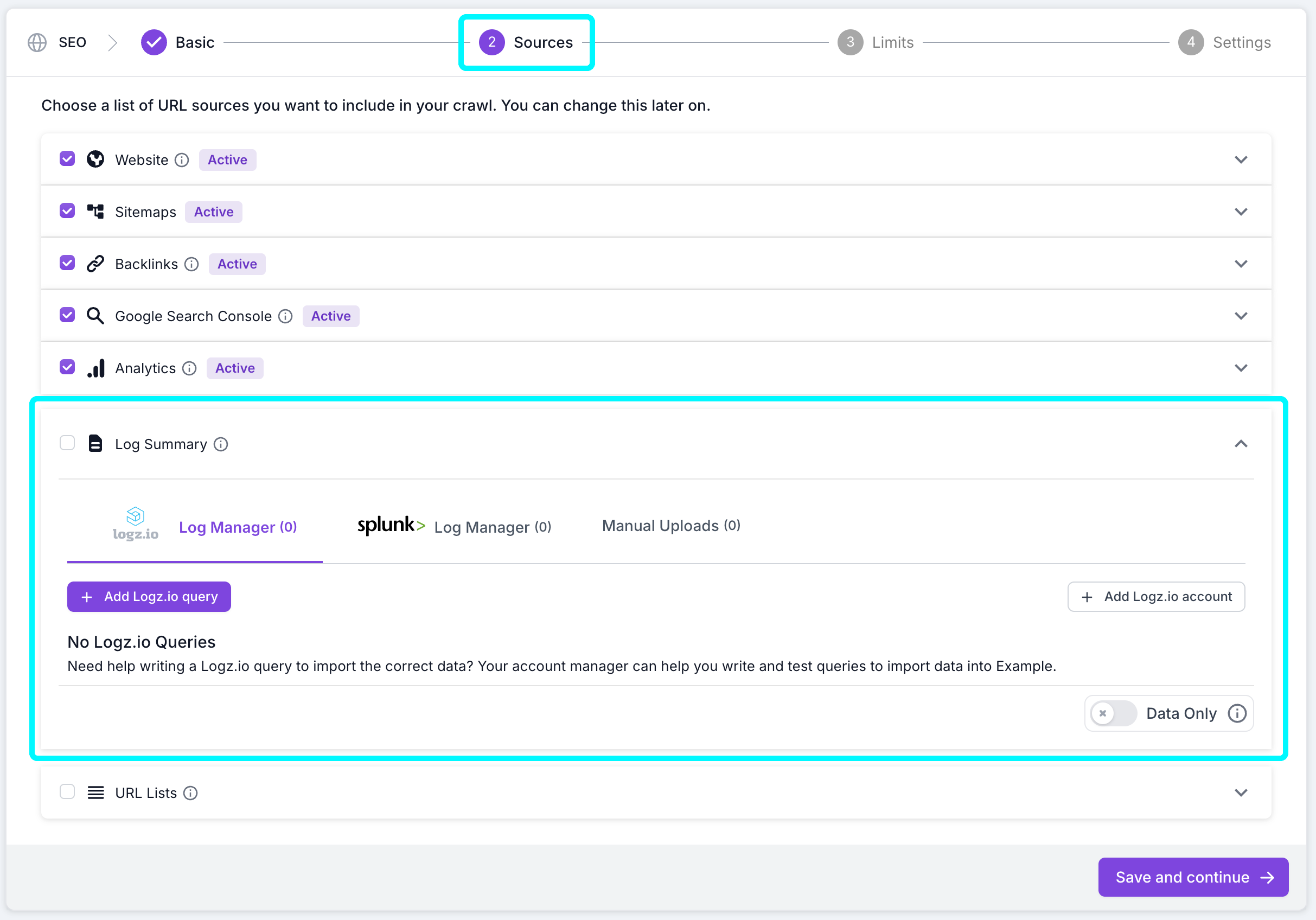 Logz.io Integration – Lumar